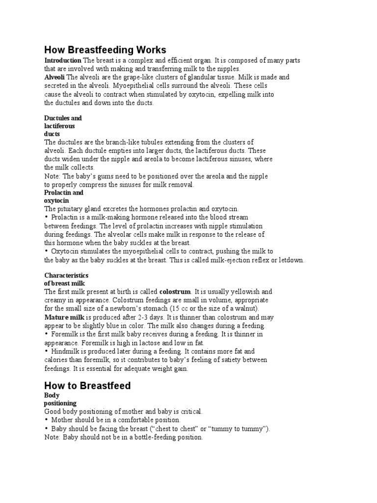Breastfeeding Pdf Breastfeeding Breast Milk