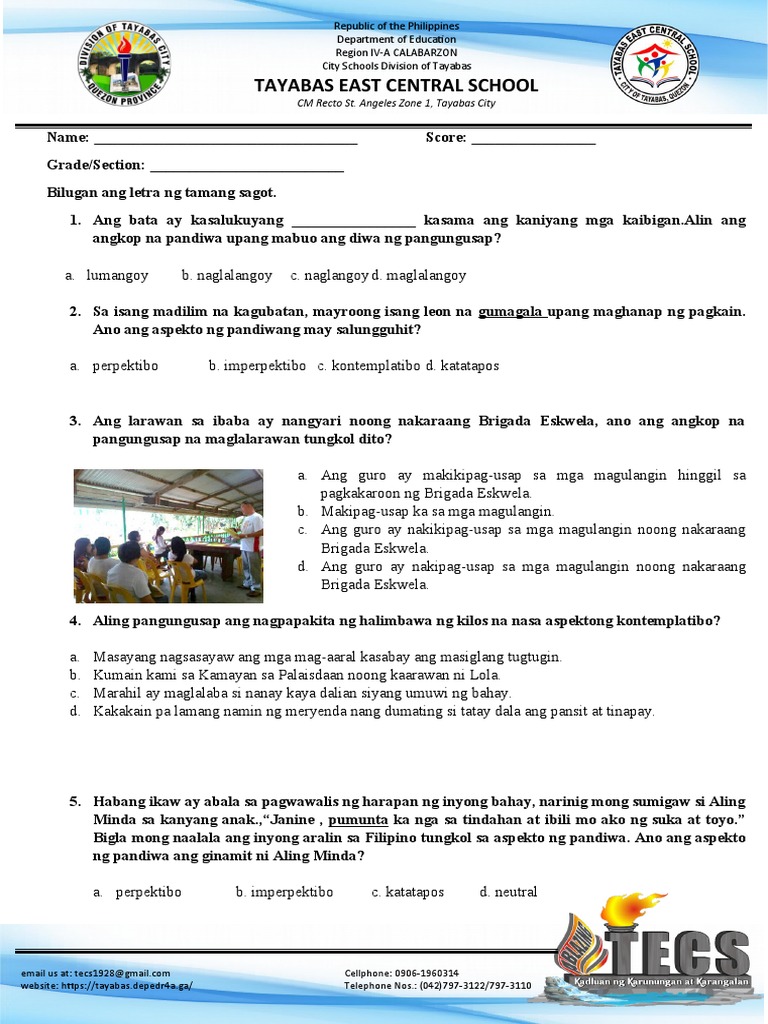 Quiz Header | PDF