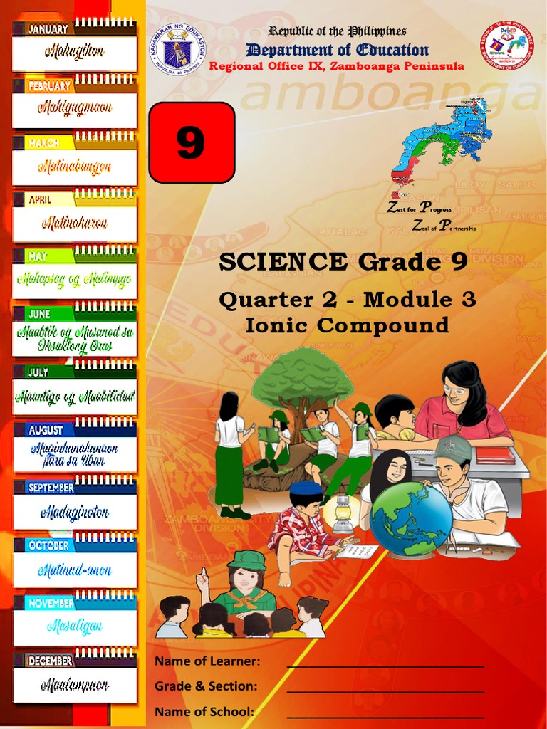 SCIENCE Grade 9: Quarter 2 - Module 3 Ionic Compound | PDF | Ion ...