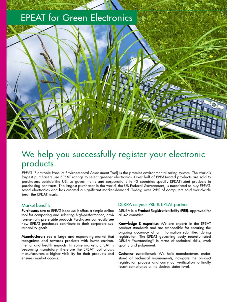 EPEAT For Green Electronics: We Help You Successfully Register Your ...
