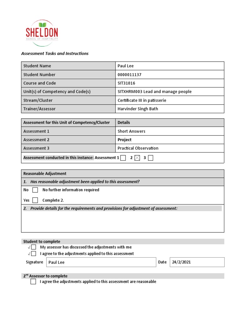 SITXHRM003 Assessment 2 - Project | PDF | Performance Indicator | Motivation
