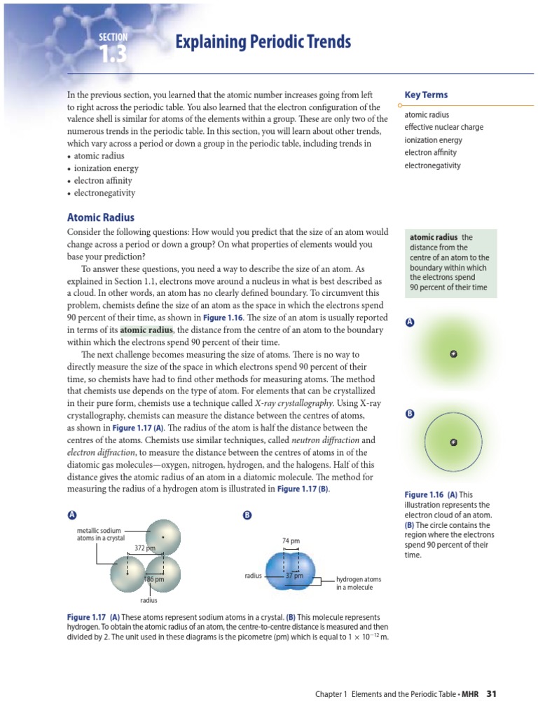SCH3U Unit 1 - Chapter 1 - Section 1.3 | PDF | Ion | Atoms