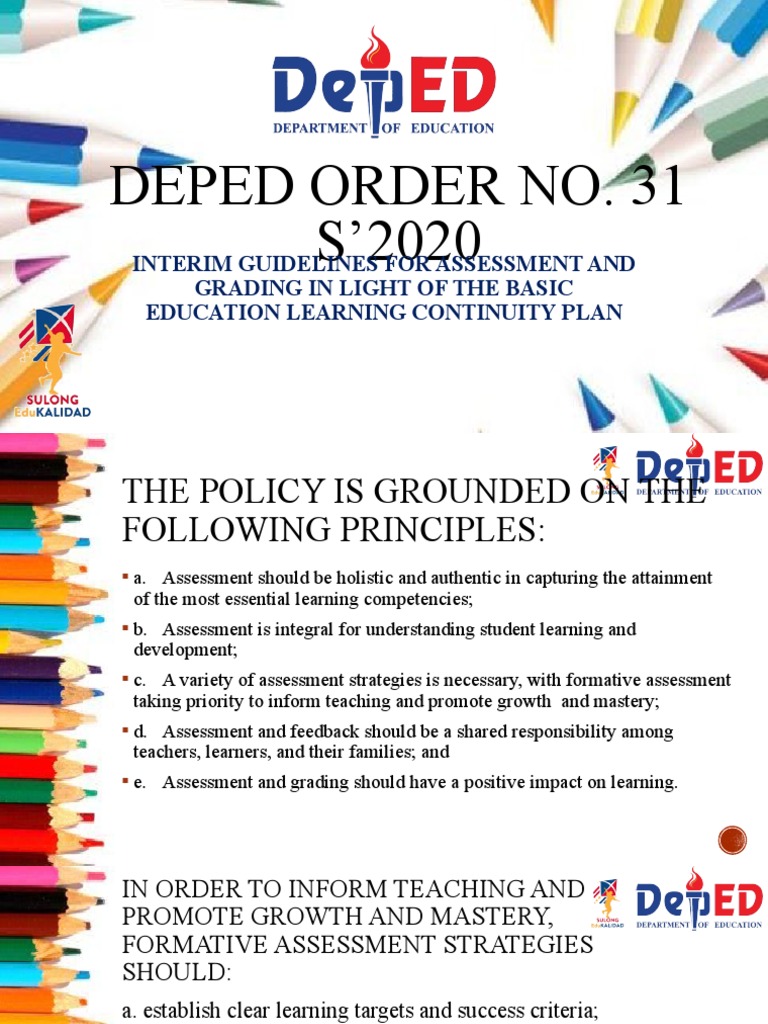 Deped Order 31 s2020 - LAC Session Group 2 - March 5 2021 | PDF ...
