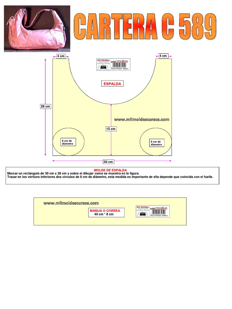 Moldes y Instrucciones para Carteras | PDF