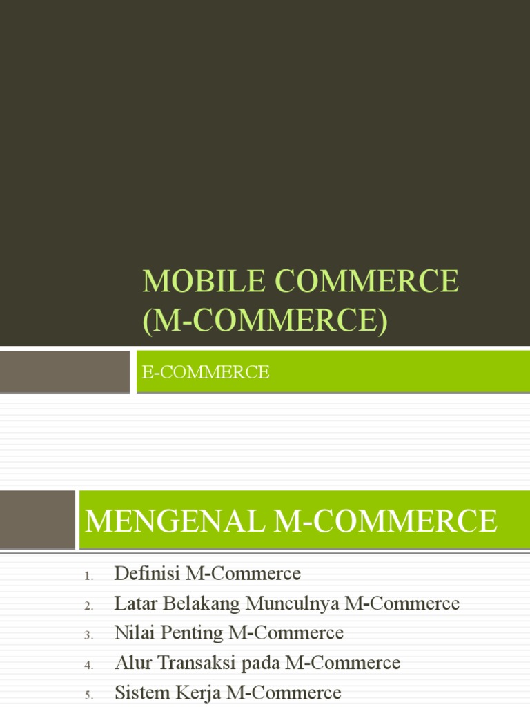Mobile Commerce | PDF