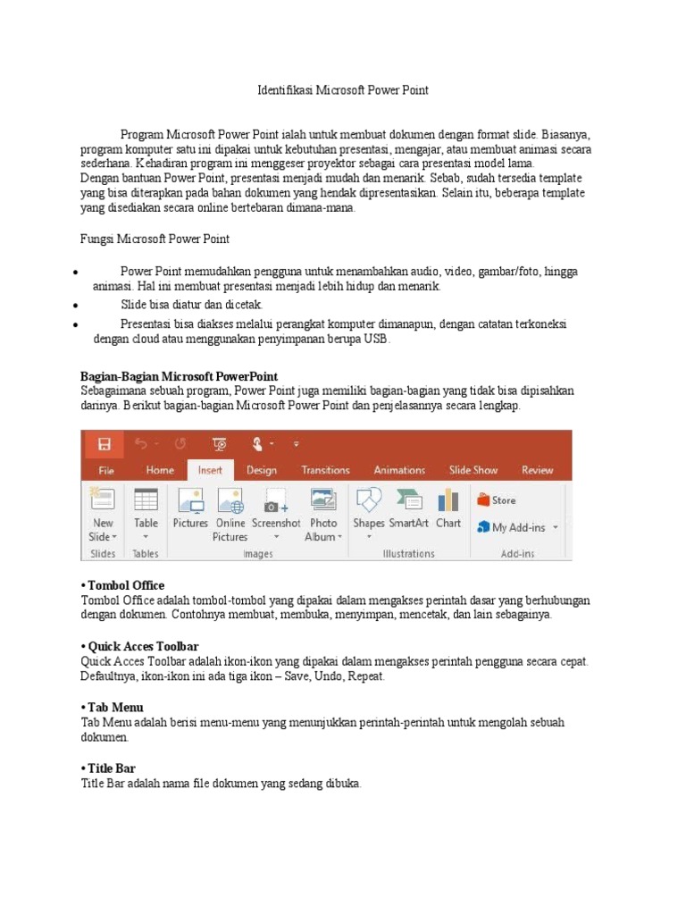 Identifikasi Microsoft Power Point | PDF