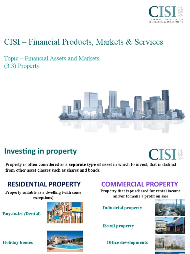 CISI - Financial Products, Markets & Services | PDF | Yield (Finance ...