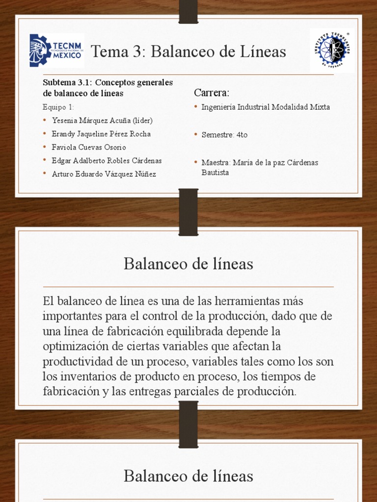 Conceptos Generales de Balanceo de Lineas | PDF | Business | Economias