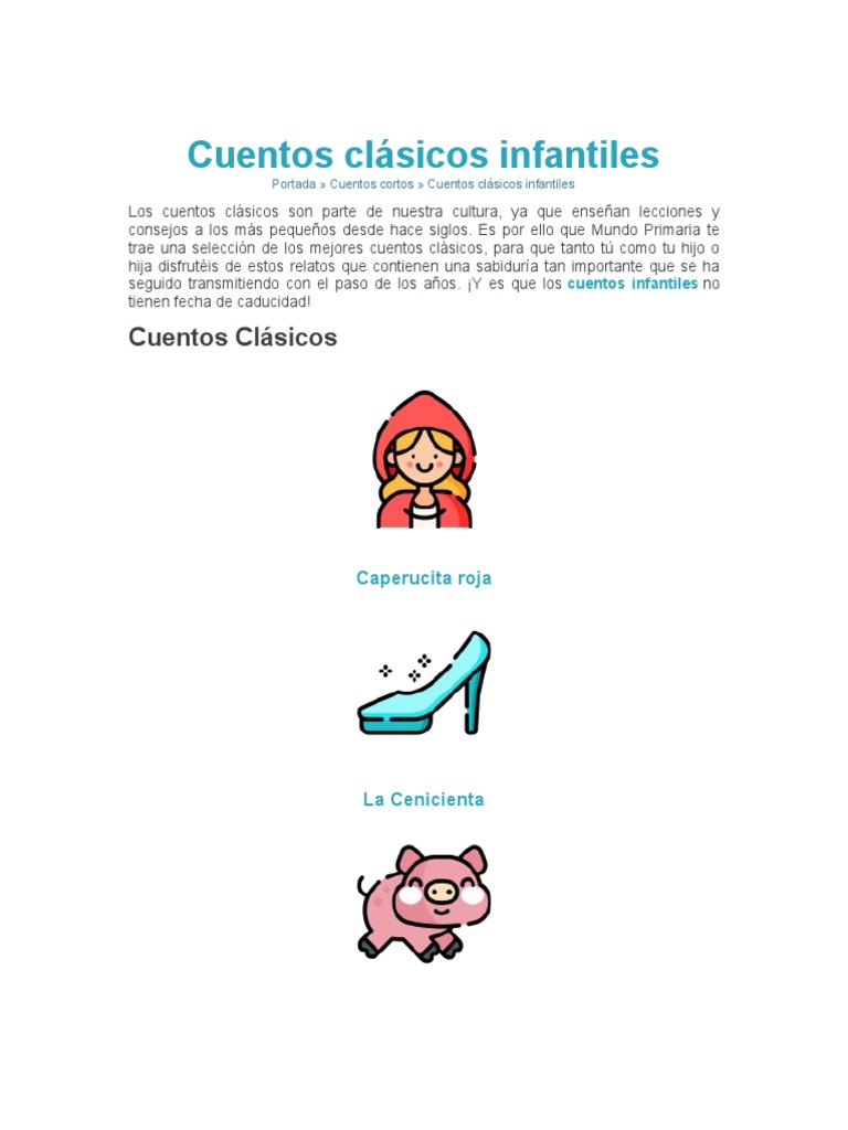 Cuentos Clásicos Infantiles Pdf