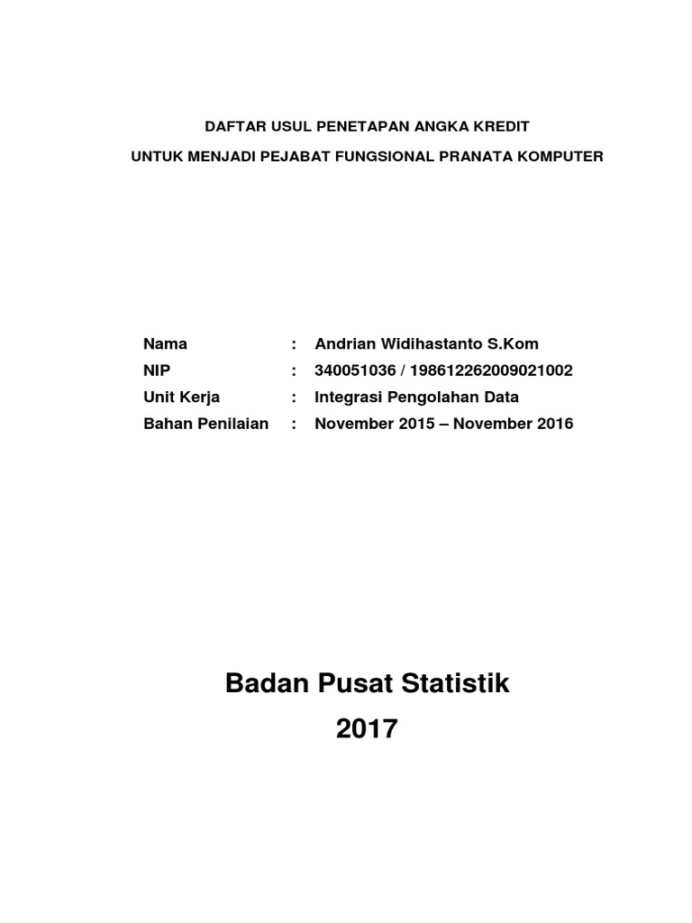 Contoh Dokumen DUPAK | PDF