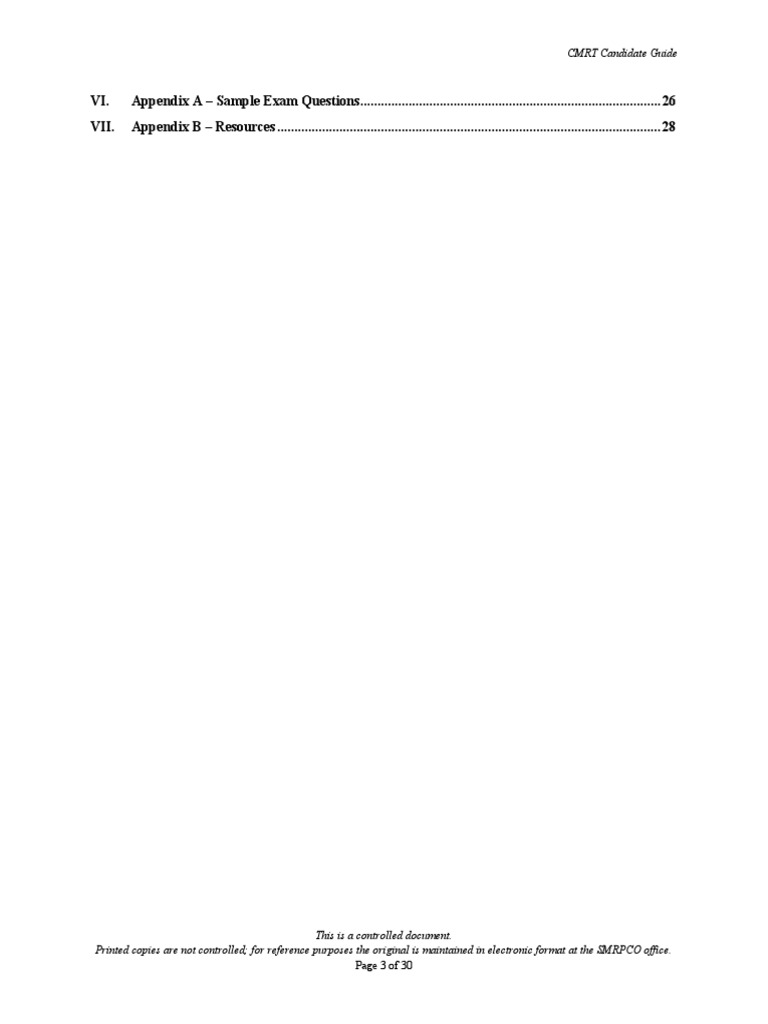 CMRT Candidate Guide | PDF | Certification | Professional Certification