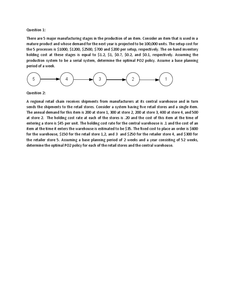 Optimal PO2 Policy for Retail and Manufacturing | PDF