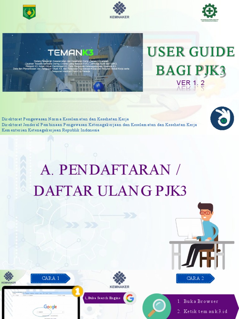 User Guide Teman K3 Bagi PJK3 Ver 1.2 | PDF