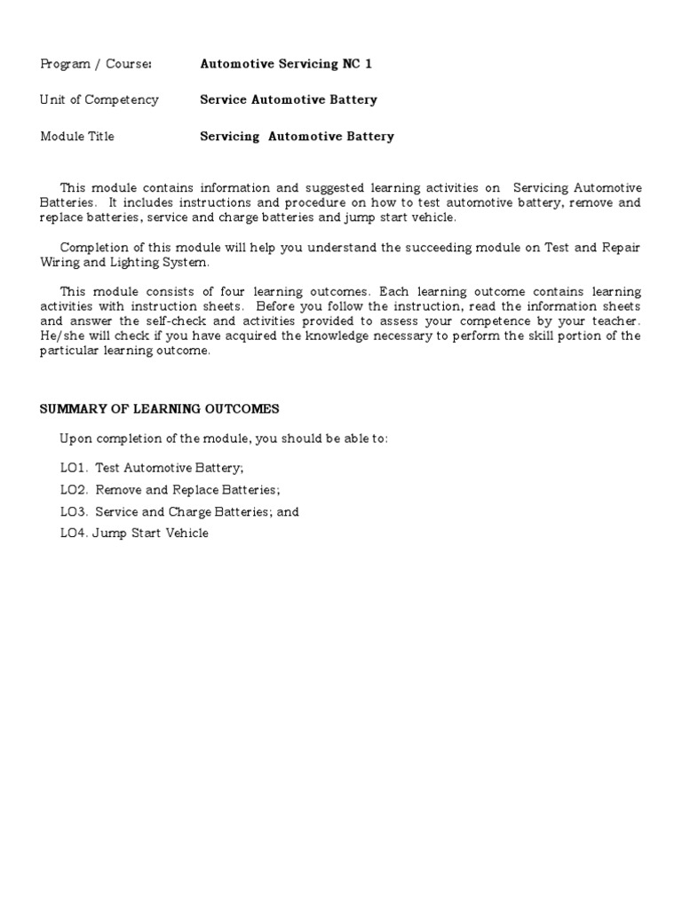 Grade 9 Auto | PDF | Battery (Electricity) | Electrical Engineering