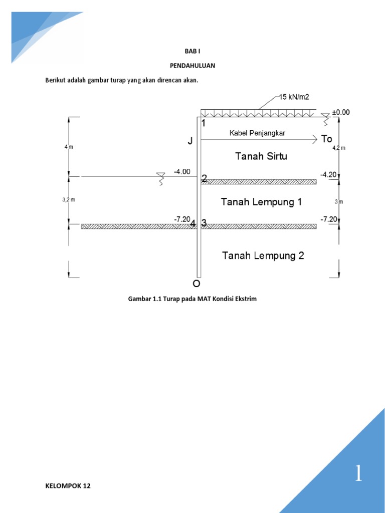 TEKANAN HORIZONTAL PADA TURAP BERJANGKAR | PDF