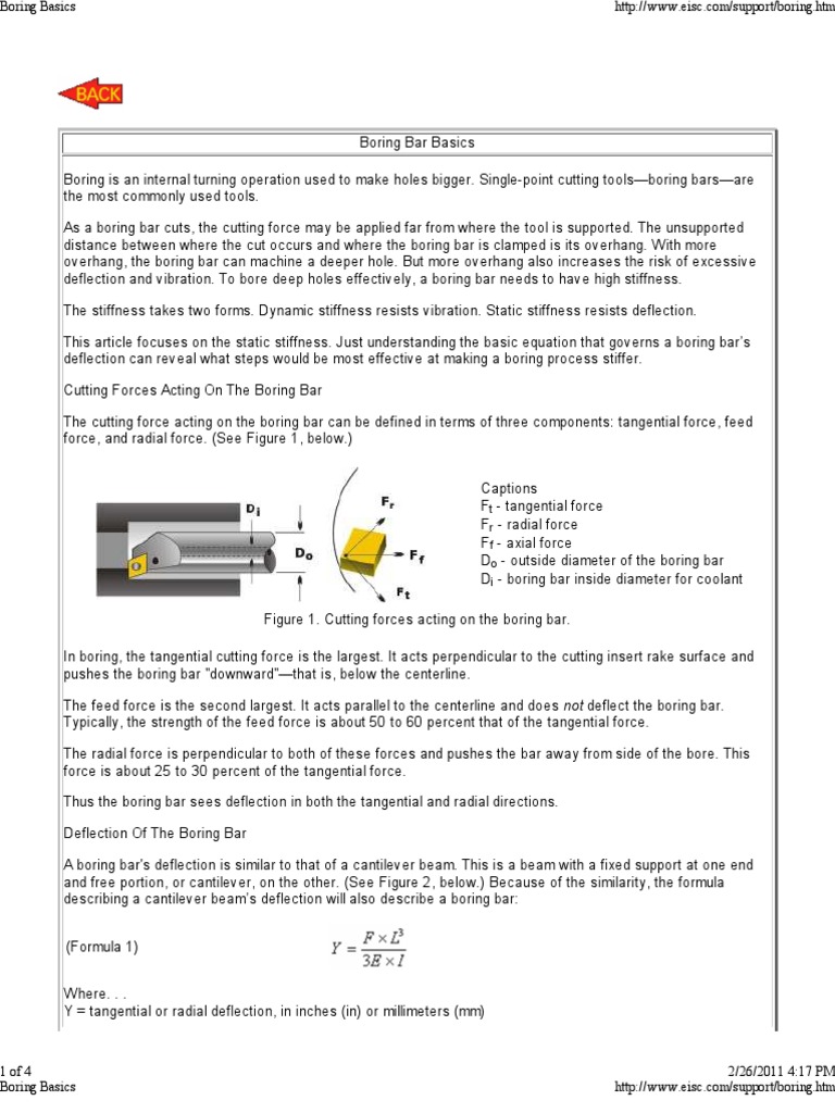 Boring Basics | PDF | Force | Mechanical Engineering
