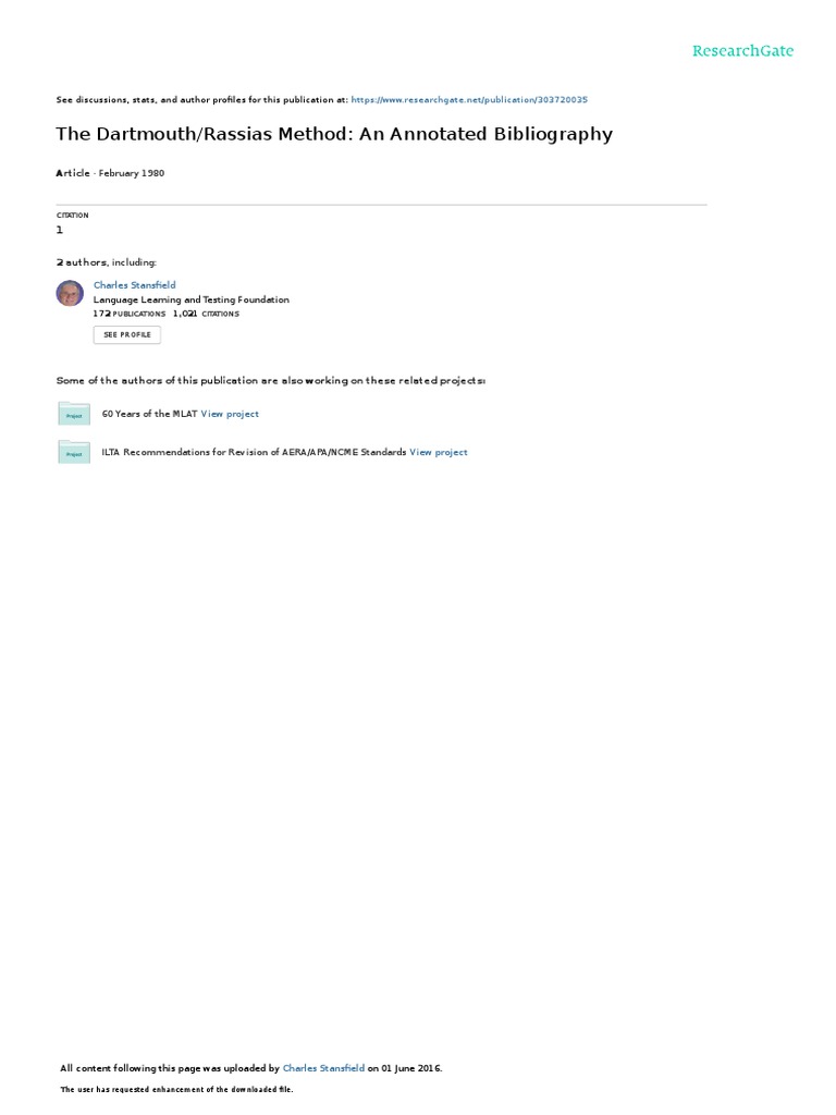Dartmouth Rassias Method | PDF | Foreign Language | Teachers