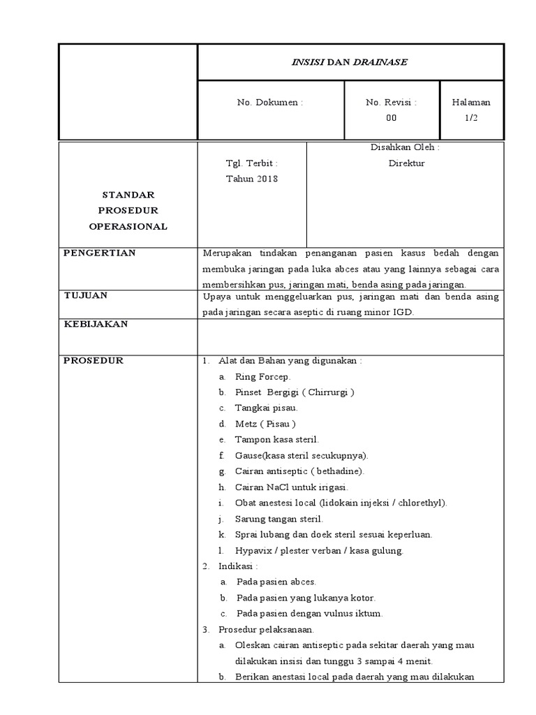 Insisi Dan Drainase | PDF