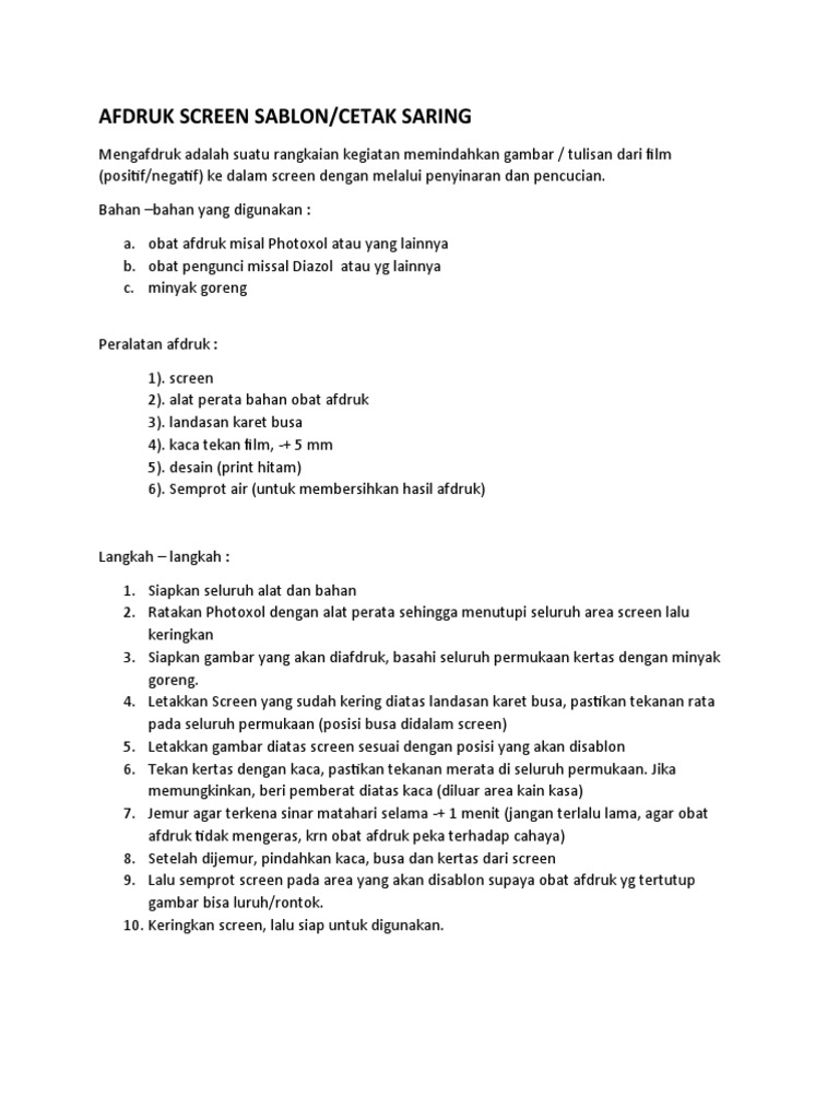 Afdruk Screen Sablon | PDF | Seni | Komputer