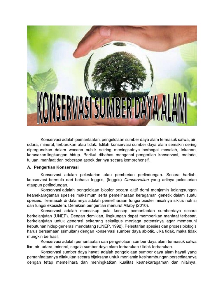 Konservasi Sda | PDF