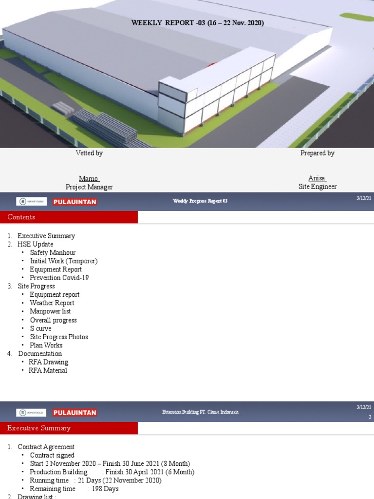 Weekly Report - 03 (20.11.2020) - With MEP | PDF | Employment | Labor