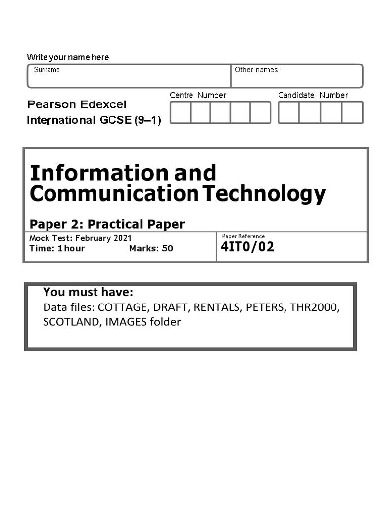 ICT Paper 2 Question of Mock Test. 2021 | PDF | Information Retrieval ...