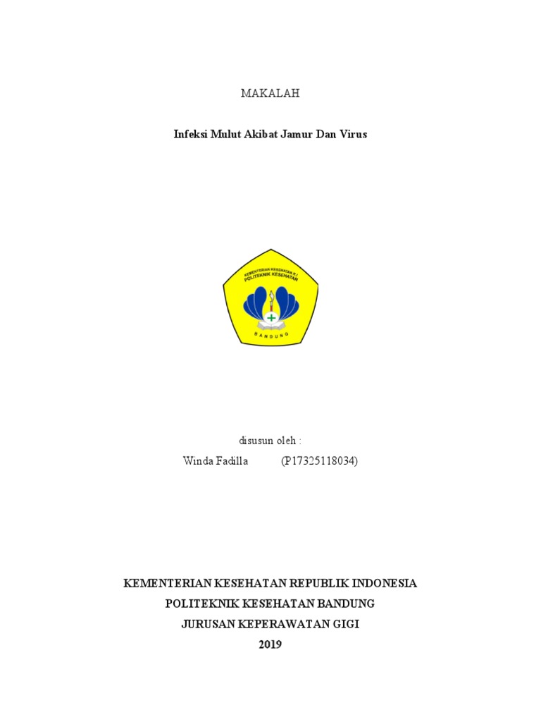 MAKALAH Infeksi Mulut Akibat Jamur Dan Virus | PDF