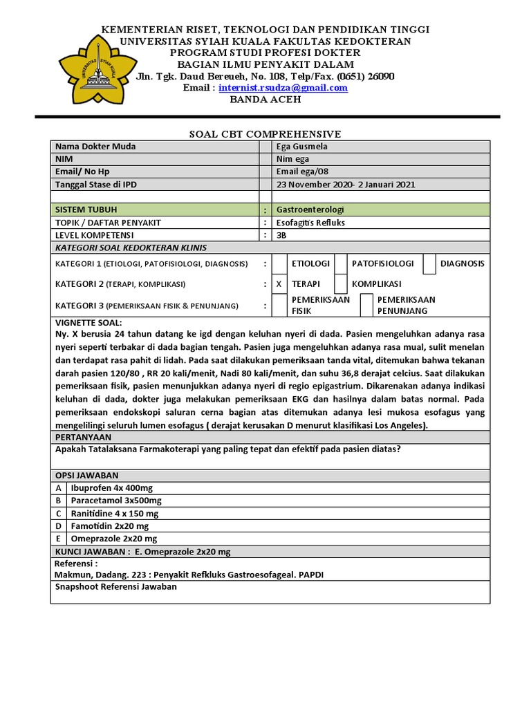 Vignette Esofagitis Refluks | PDF
