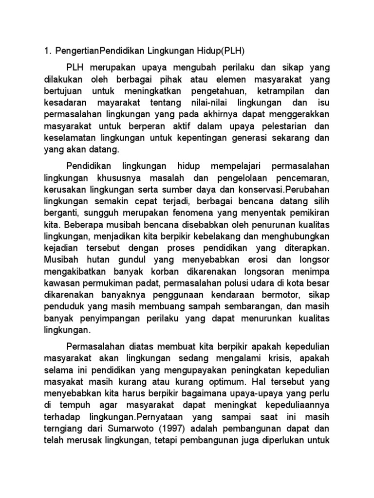 Pendidikan Lingkungan Hidup di Sekolah | PDF | Kesehatan Holistik