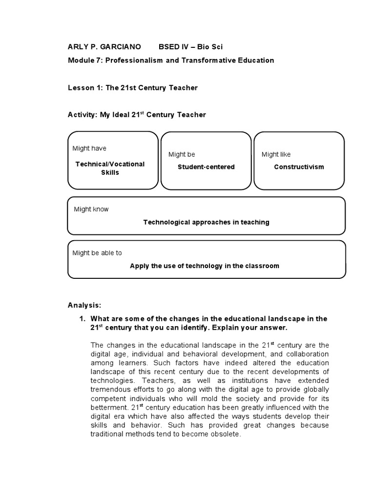 GARCIANO Module 7 Lesson 1 | PDF | Constructivism (Philosophy Of ...
