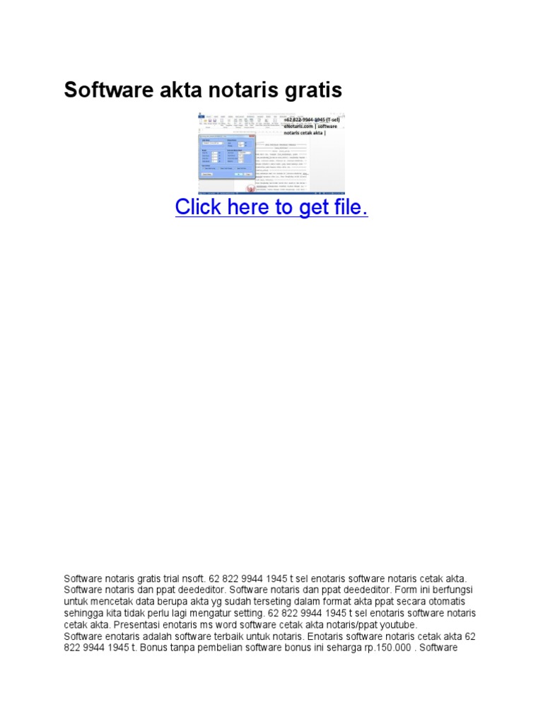 Software Notaris Gratis | PDF