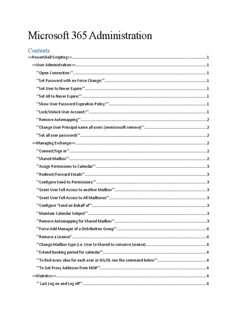 Microsoft 365 Administration Guide | PDF | Operating System Families ...