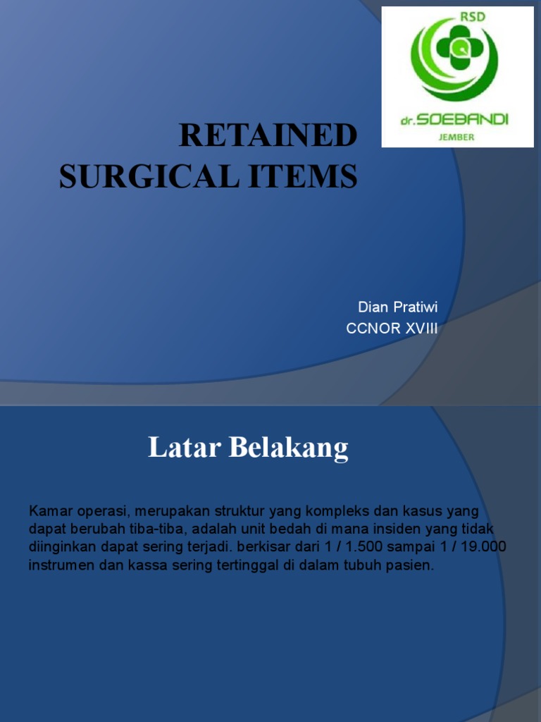 Pencegahan Retained Surgical Items | PDF