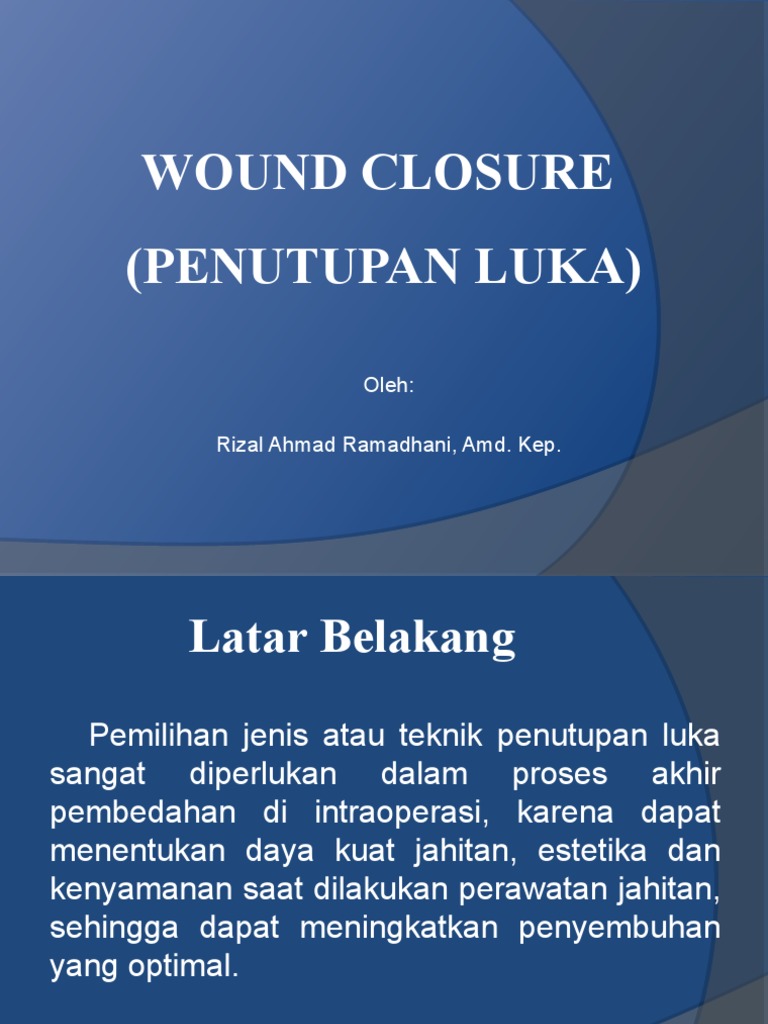Wound Closure | PDF
