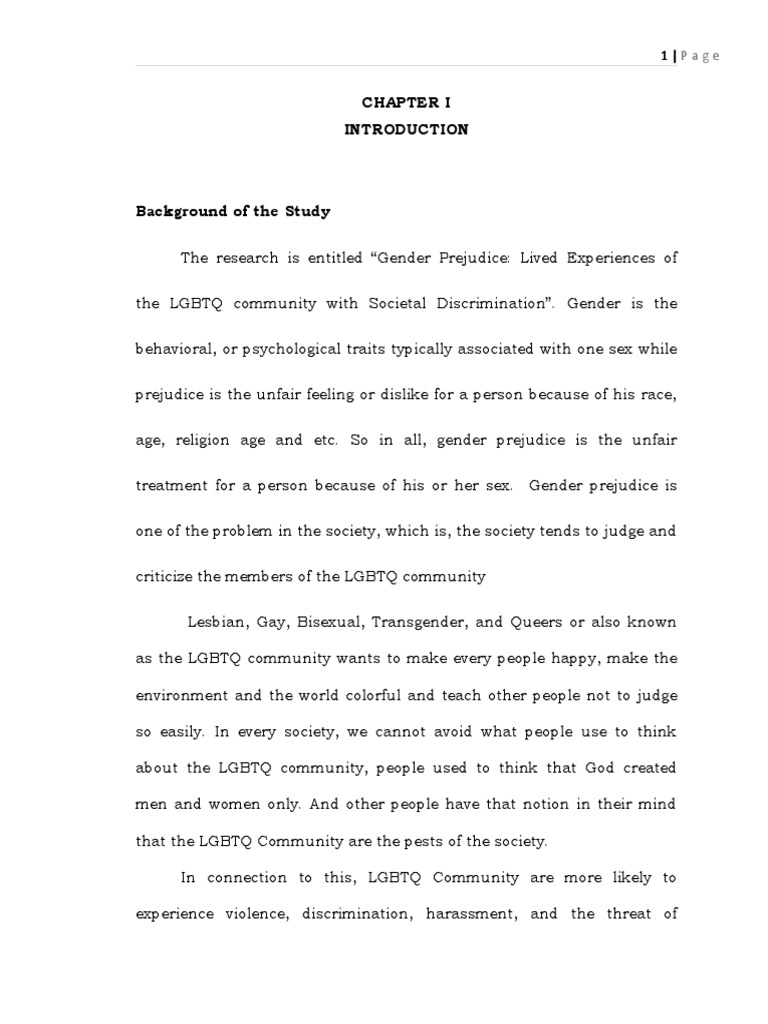 LGBT Discrimination Example Research Paper | Download Free PDF | Lgbt ...