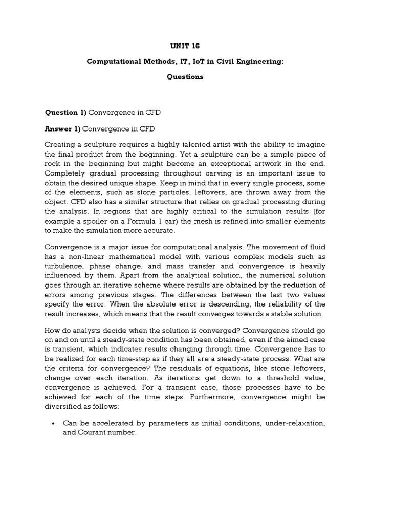 QB Computational Method, IT, IoT in Civil Engineering | PDF ...