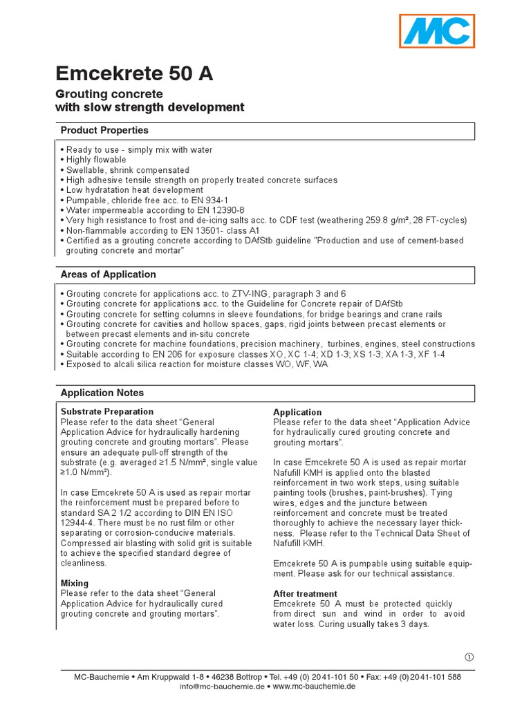 Emcekrete 0 A: Routing Concrete | PDF | Concrete | Mortar (Masonry)