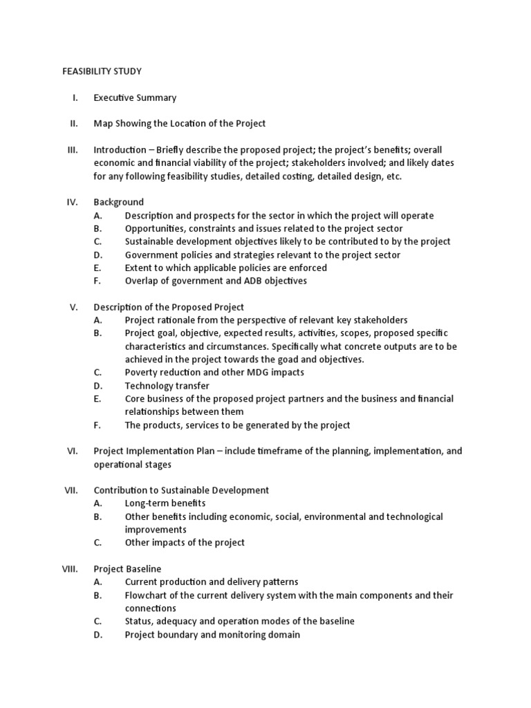 Feasibility Study Format | Download Free PDF | Feasibility Study ...