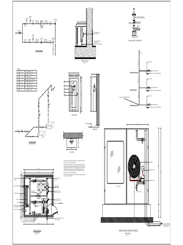 Hydrant Post Connection: Pump House Diagram | PDF | Valve | Door