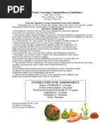 Fruit Carving Guidelines and Criteria For Judging | PDF