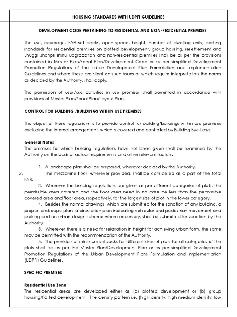 Udpfi Guidlines For Housing | PDF | Bathroom | Door