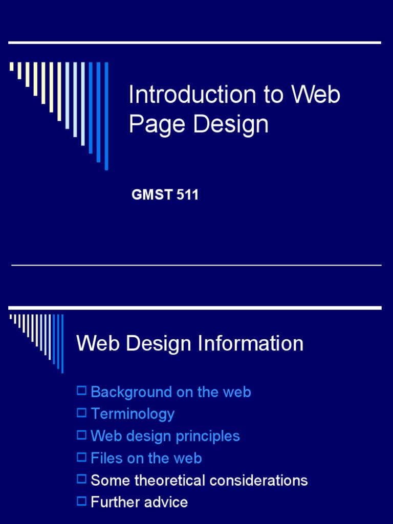 Introduction To Web Page Design | Download Free PDF | Html | World Wide Web