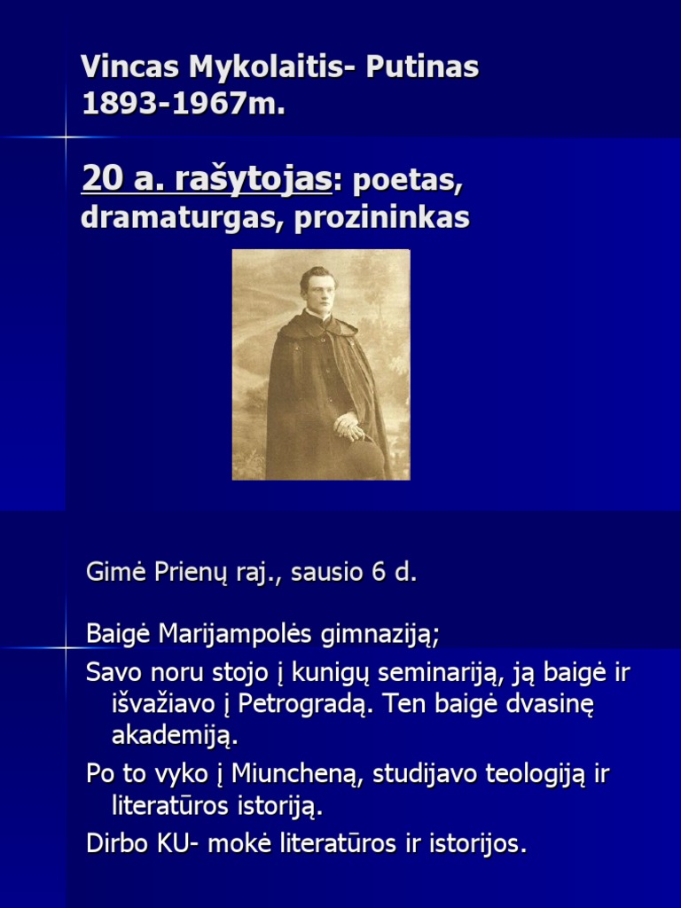 Vincas Mykolaitis Putinas | PDF