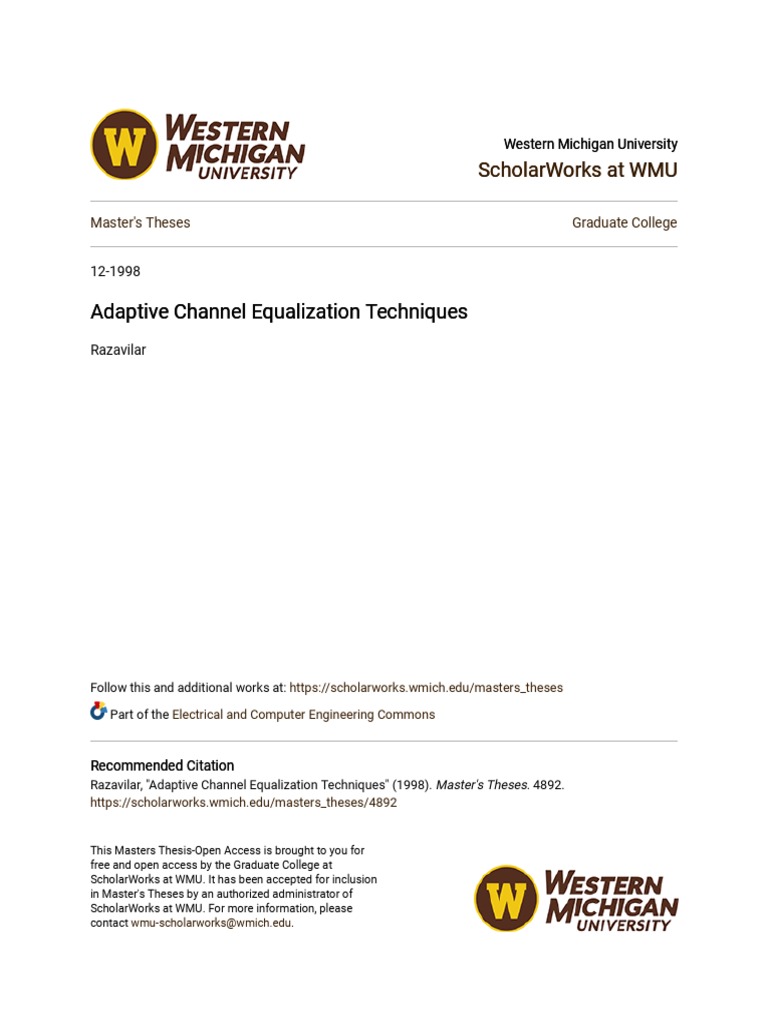 Adaptive Channel Equalization Techniques | PDF | Modulation | Distortion