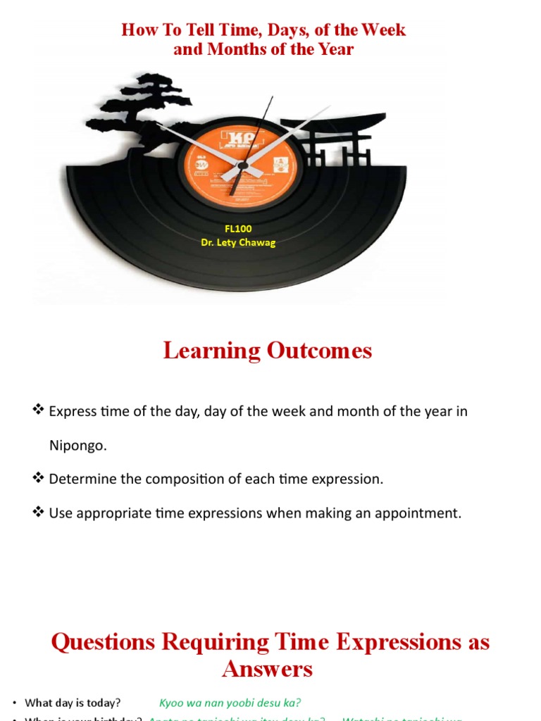 How To Tell Time, Days, of | PDF