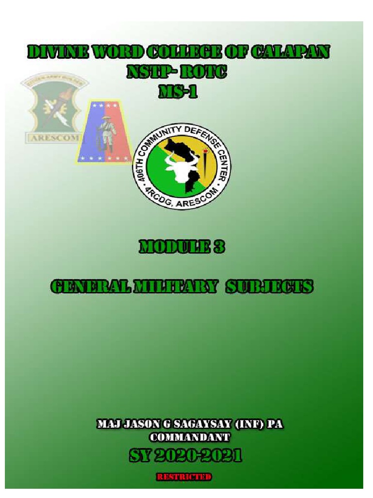 Module 3 | PDF | Reconnaissance | United States Army Reserve