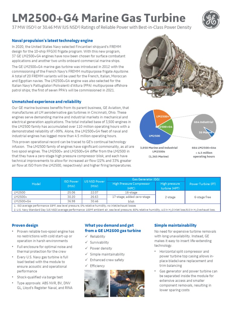 LM2500+G4 Marine Gas Turbine | Download Free PDF | Gas Turbine | Turbine