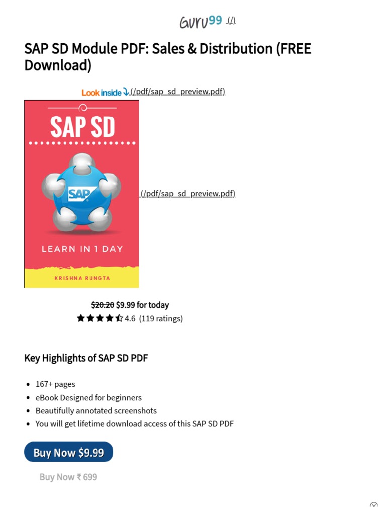 SAP SD Module PDF - Sales & Distribution (FREE Download) | PDF