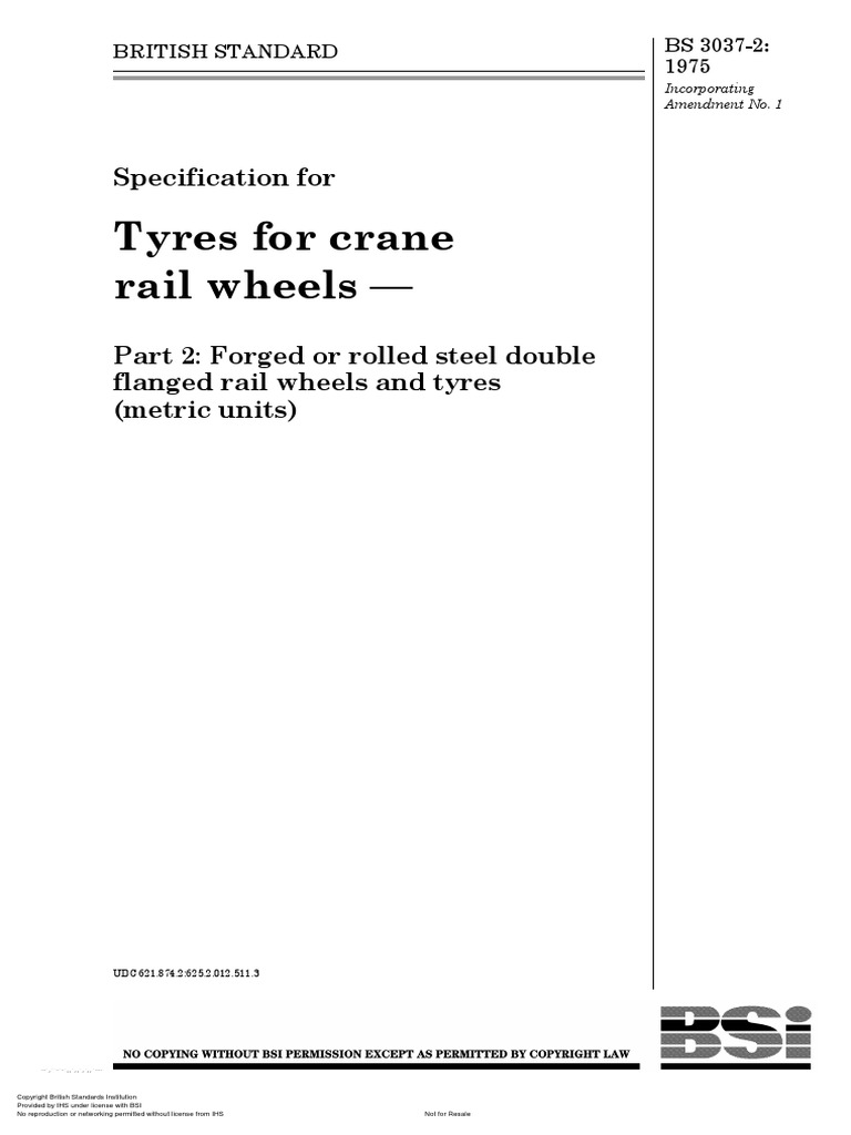 BS-3037-2 Tyres For Crane - TMP | PDF | Tire | Engineering Tolerance