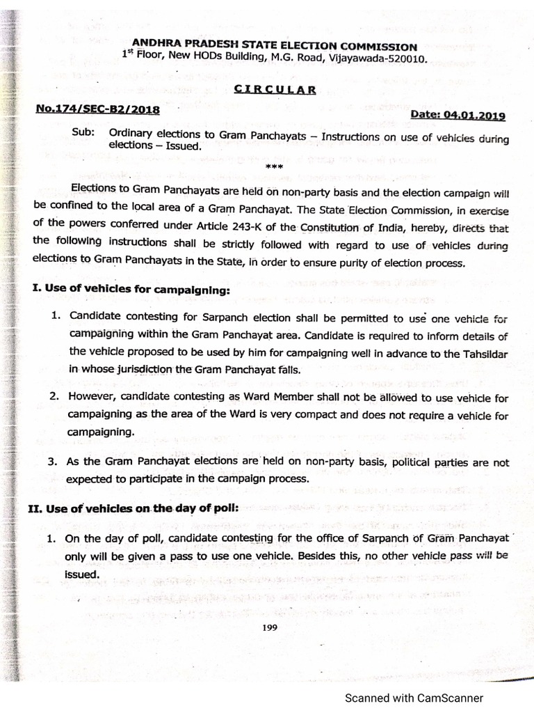 Vehicle Permission For Election | PDF
